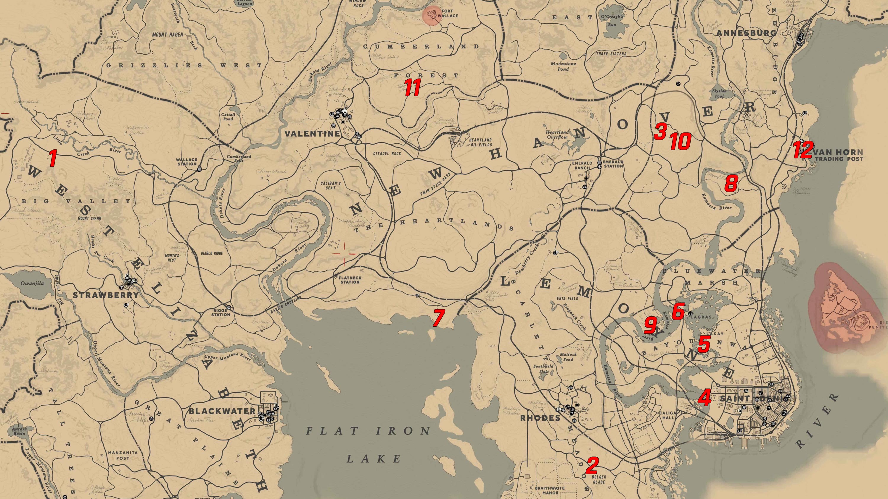 Red Dead Redemption 2: Localização de todas as Cartas de Cigarro