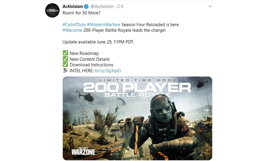 Call of Duty Warzone ganha modo de 200 jogadores